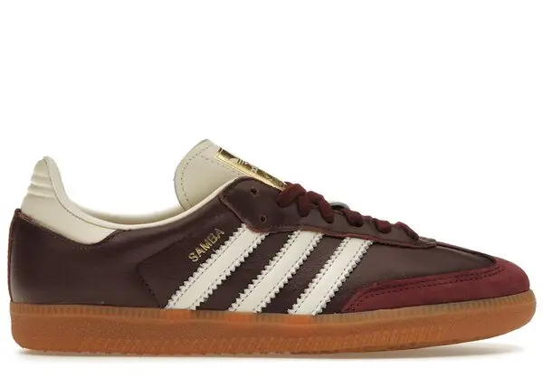 Adidas Samba Og Sneakers - Maroon/Cream White/Gold Metallic